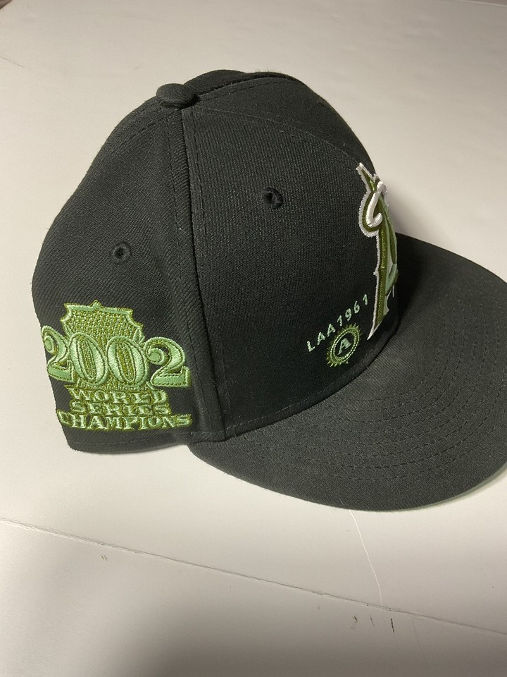 ANAHEIM ANGELS 2002 Money Line WORLD SERIES NEW ERA FITTED HAT CLUB ...