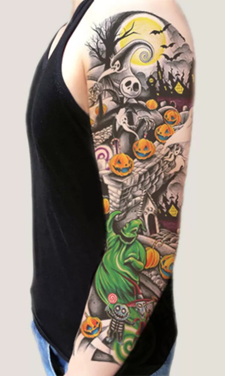 Top More Than 85 Halloween Tattoo Sleeve Latest Vn