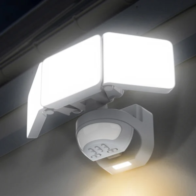 Eaves Mounted Exterior Led Motion Sensor Lights Enbrighten 240 Degree