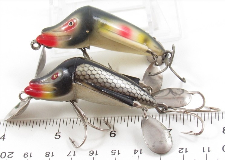 Vintage Jamison Target Spot & Dace Wig L Twin Lure Pair Wiggle Twin ...