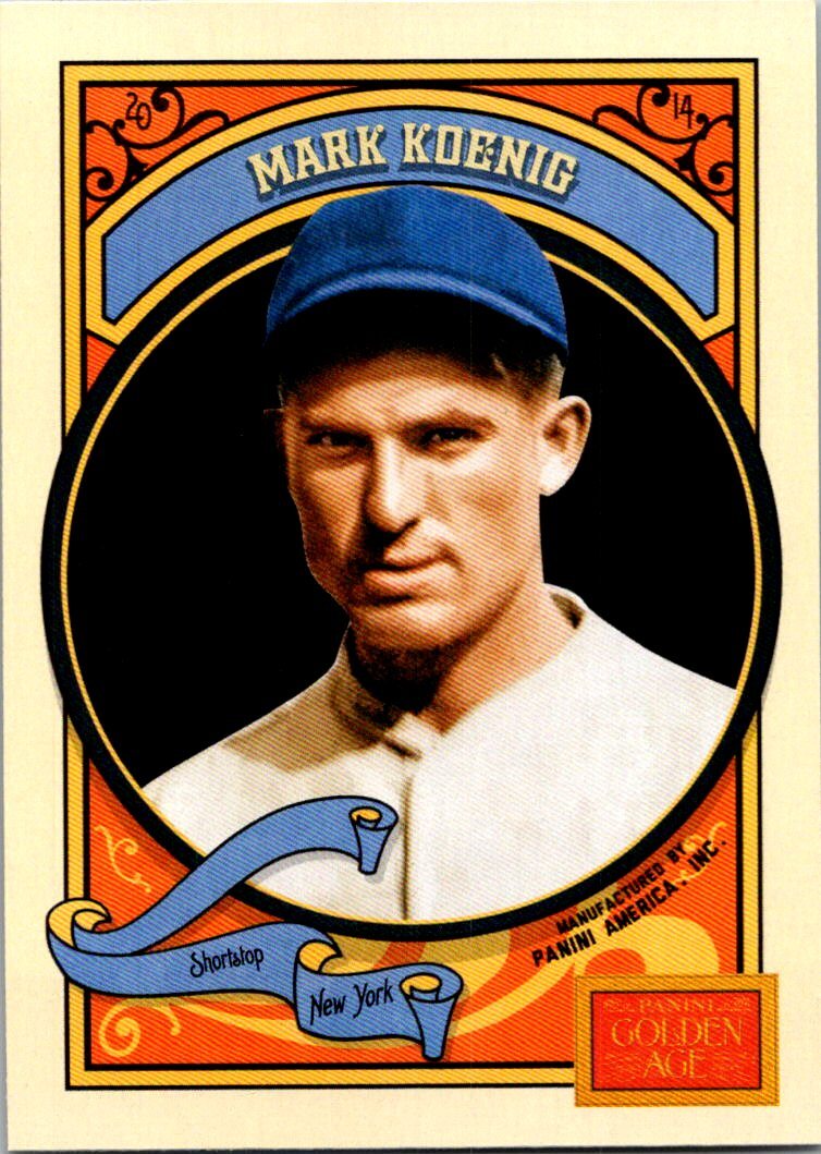 2014 Panini Golden Age Mark Koenig #38 New York Yankees | eBay