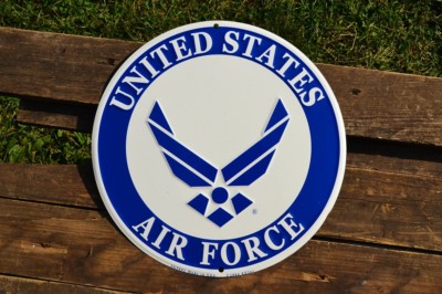 United States Air Force Emblem Embossed Tin Metal Sign - USAF - Aim ...