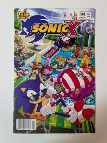 Sonic X #34 Comic Book - HTF Newsstand - 2008 Sonic The Hedgehog ...