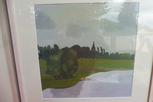 2 schöne Bilder , Landschaften : Rhein , limitiert ,handsigniert ...