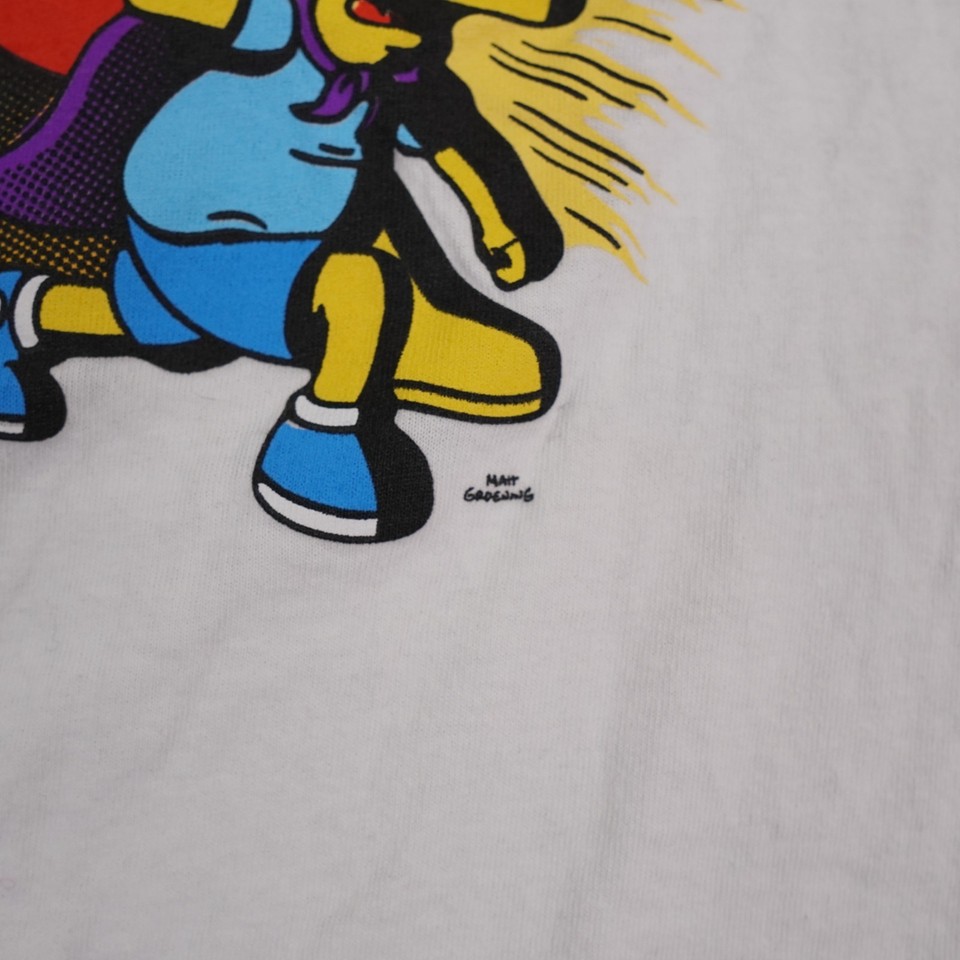 The Simpsons Bart Bartman Mens Small White Shirt Radioactive Man VTG ...