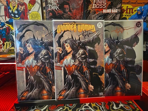 SIGNED - ABSOLUTE WONDER WOMAN 15 TYLER KIRKHAM Variant ABC Set LTD ...