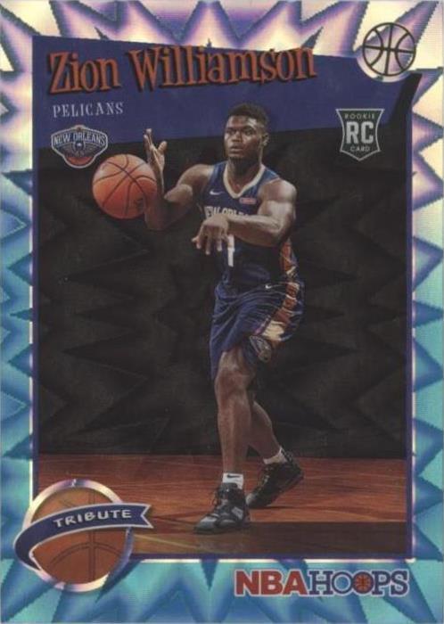 2019-20 Panini NBA Hoops - Hoops Tribute Zion Williamson #296 Teal ...