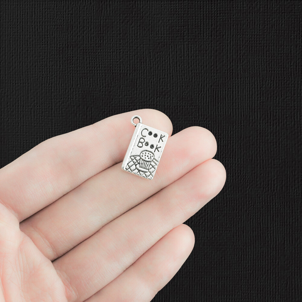 BULK 30 Cookbook Charms Charms Antique Silver Tone - SC2421 | eBay