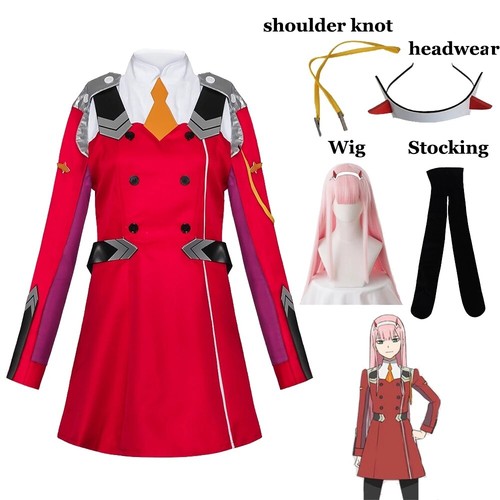DARLING in the FRANXX 02 Zero Two Cosplay Costume Outfit Dresses ...