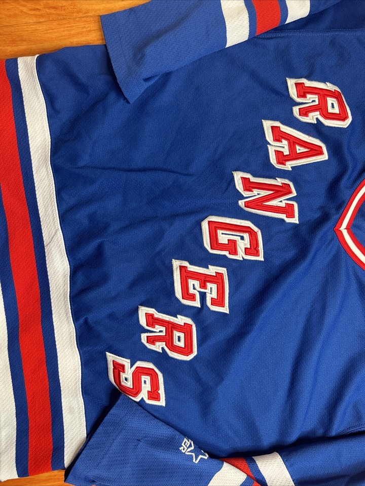 Vintage Starter New York Rangers Jersey Mens Large Blue Red White NHL ...