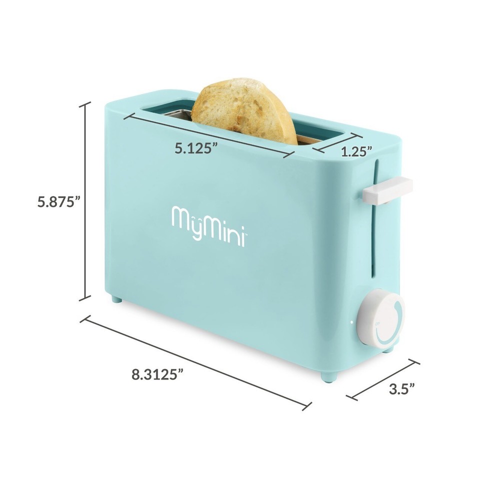 Nostalgia My Mini Single Slice Toaster Aqua Blue Space Saver New in Box ...