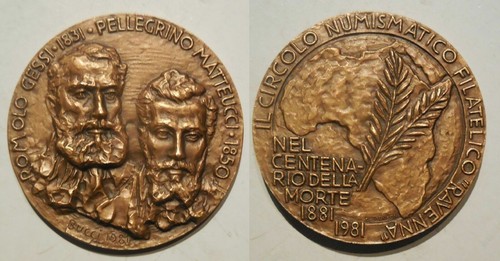 Romolo Gessi medal Pellegrino Matteucci 1981 geographic exporter inc ...