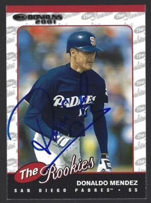2001 Donruss The Rookies Baseball #R33 Donaldo Mendez IP autograph ...