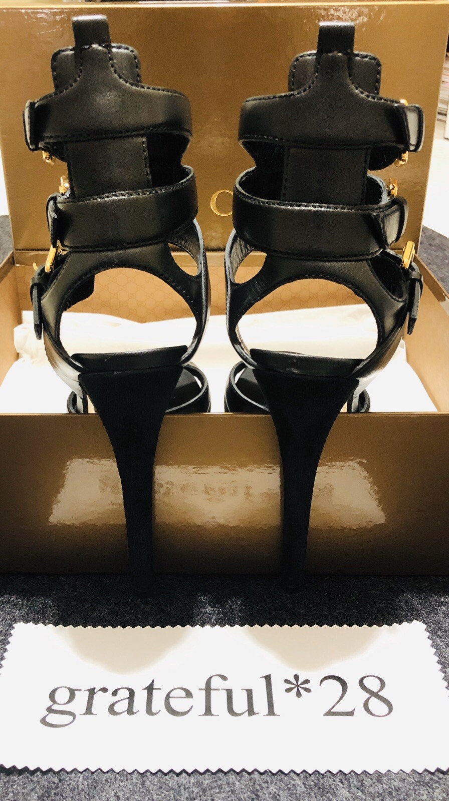 Gucci Triple Iman Black Platform High Heels in Size 3… - Gem
