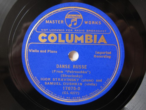 78rpm Stravinsky Danse Russe PLAYED BY IGOR STRAVINSKY + SAMUEL DUSHKIN ...