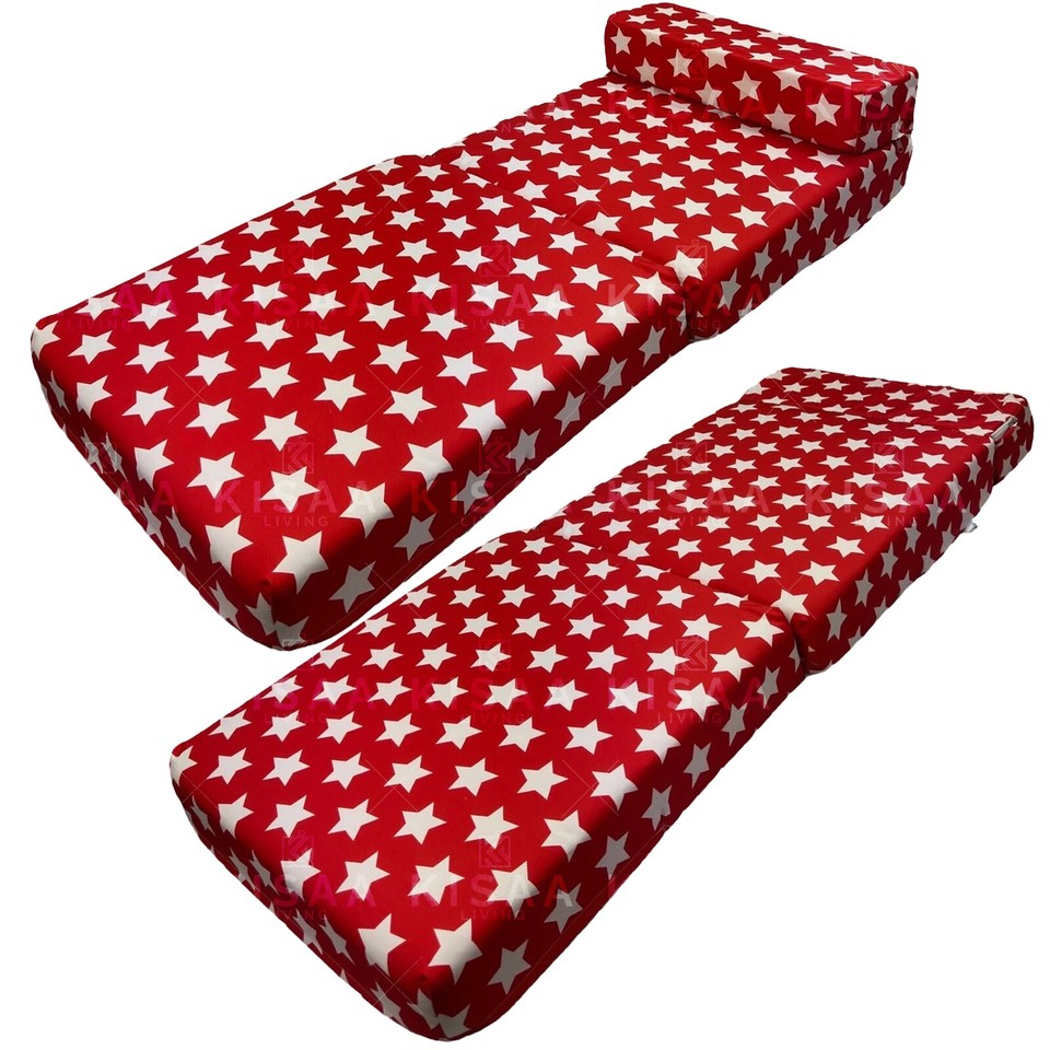 Fold Out Single Chair Z Bed Sofa Guest Futon Chair Bed Lounger Mattress ...