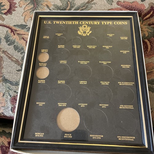 U.S. Twentieth Century Type Coins framed display Empty | eBay