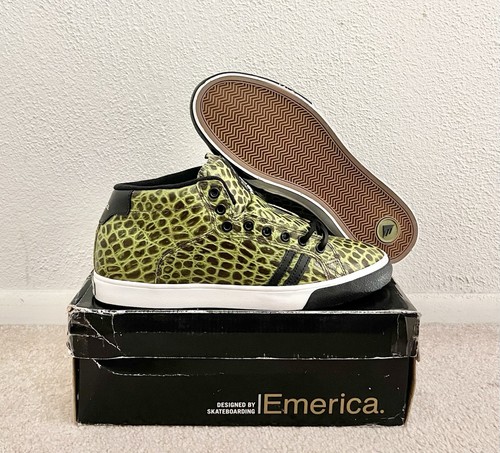 Emerica Leo Romero Mid Skateboarding Shoes Size 10 Olive/Black ...