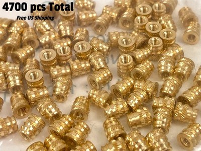 Brass Threaded Inserts Dodge Ultrasert II M3 x 0.5 Brass 6.35mm 4700 ...