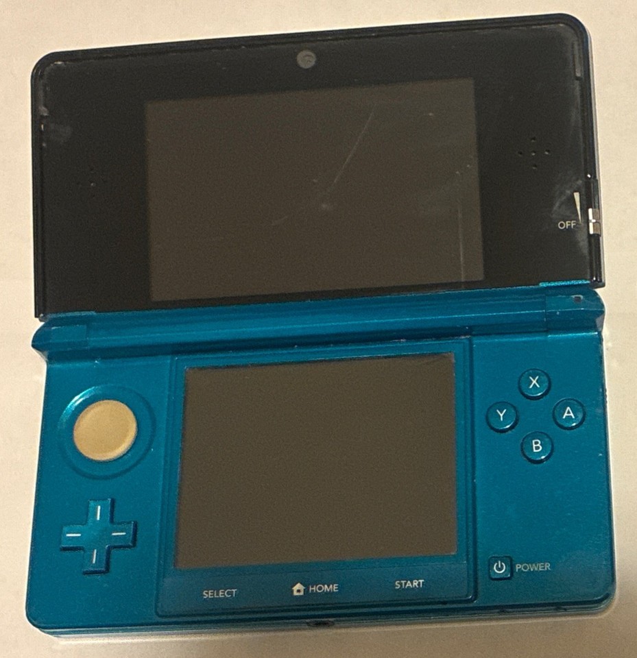 Nintendo 3DS Handheld System Console Aqua Blue Teal Model CTR-001 ...