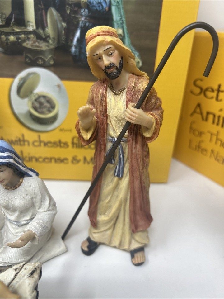 The Real Life Nativity Set by Three Kings Gifts & 4 Animals Set | eBay