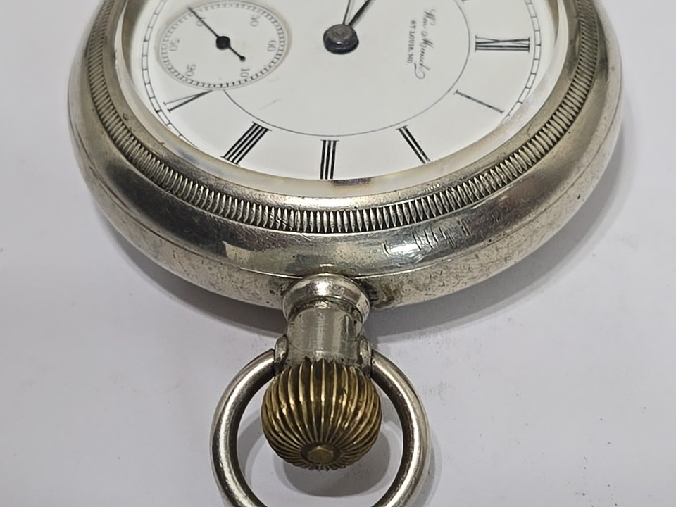 Vintage Wm Maugh Pocket Watch Silverode Case (Lot-83) | eBay