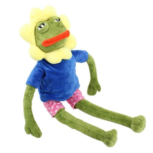 Frog Sad Frog Pepe Feels Bad Man Feels Good Man Sun Flower Doll Stuffed ...