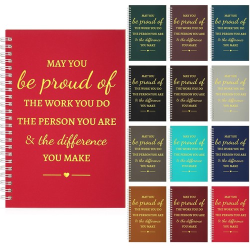 12 Pcs A5 Inspirational Spiral Notebook Bulk Appreciation Gift 6x8 Inch ...