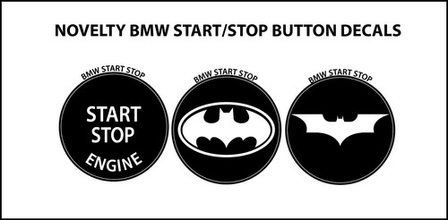 Novelty BMW Stop Start Engine BUTTON DECAL REPAIR SET 3 Button Decals ...