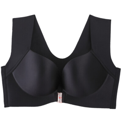 Women Front Closure Sleepwear Bra Push Up Seamless Wire Free Vest ...