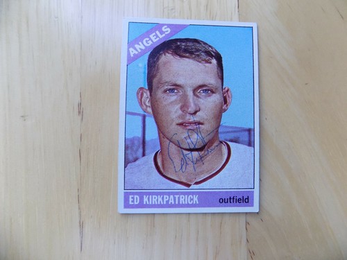 1966 TOPPS #102 ED KIRKPATRICK CALIFORNIA ANGELS SIGNED AUTOGRAPHED | eBay