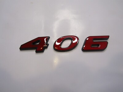 FORD 406 ENGINE ID FENDER HOOD SCOOP QUARTER PANEL TRUNK EMBLEM RED W ...