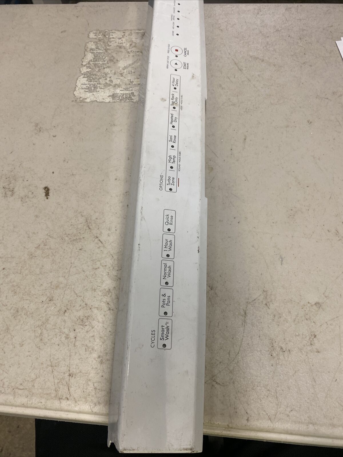 Kenmore Dishwasher CONTROL PANEL SILVER STAINLESS W10457015 W10632026 ...