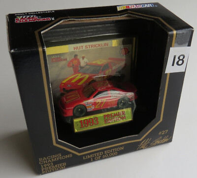 MIB 1993 Racing Champions Ltd Edition 60K HUT STRICKLIN McDonald's 1:64 ...