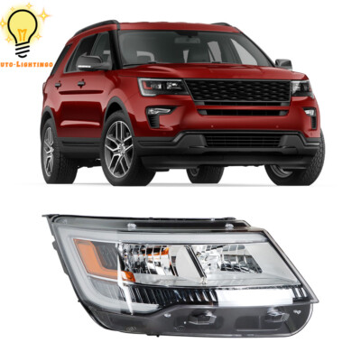 2016-2019 Ford Explorer Chrome w/ LED DRL Passenger Side Headlight ...