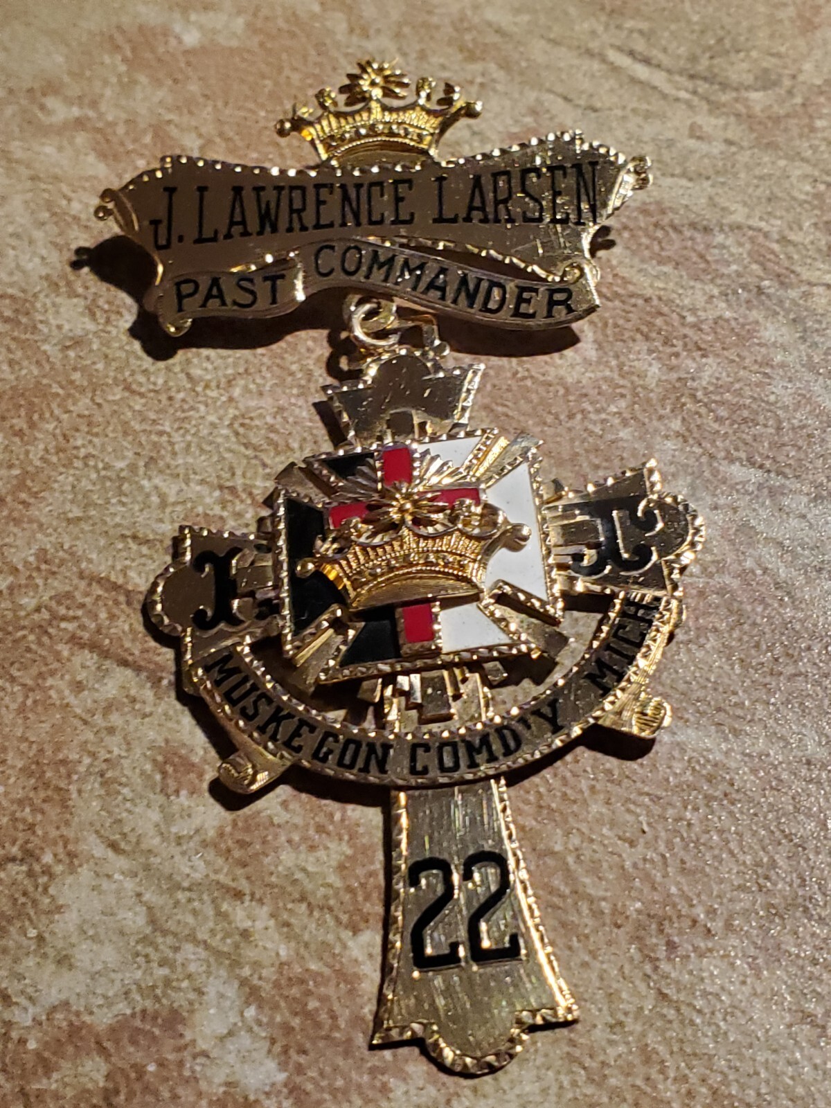 Vintage 14K Gold Masonic Knights Templar Past Commander Jewel | eBay