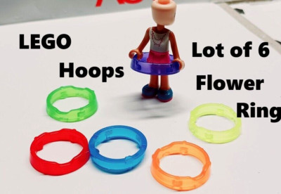 LEGO Rings Hula Hoop Lot of 6 Assorted Colors Olympic Flower Tree Rings ...