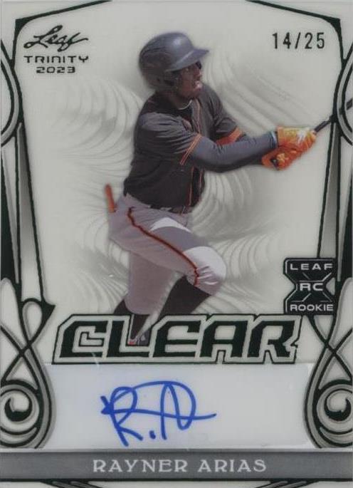 2023 Leaf Trinity - Clear Autographs Rayner Arias #CA-RA1 Green /25 (AU ...