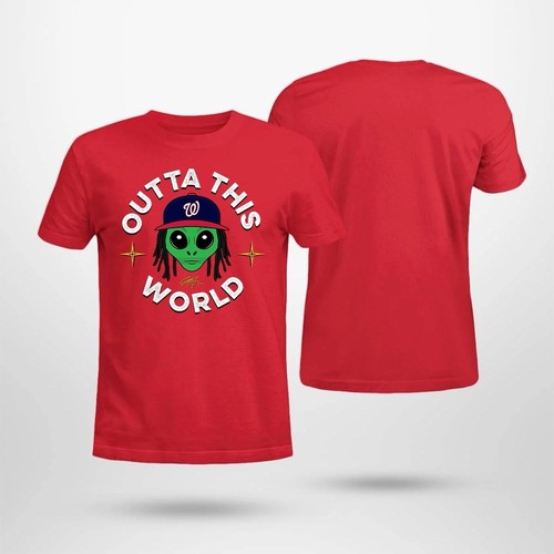 CJ Abrams Outta This World Alien TShirt Washington Nationals Size XXL ...
