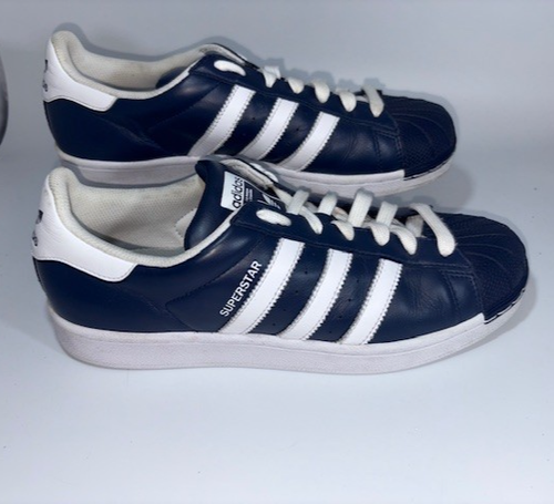 adidas Superstar Navy/White w Navy Shell Toe - men's US size 10 | eBay
