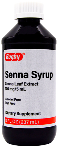 Rugby Senna Syrup - 8 Fl Oz | Senna Leaf Extract 176mg / 5 mL (7-2026 ...