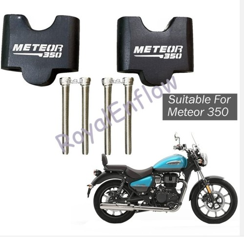 Fit For Royal Enfield Meteor 350 HANDLEBAR RISER, BLACK | eBay