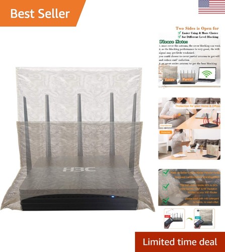 EMF Protection WiFi Router Cover - Block Radiation - Large Size - Easy ...