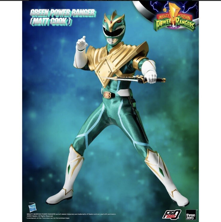 THREEZERO POWER RANGERS GREEN RANGER MATT COOK PX EXCLUSIVE 1/6 FIGURE ...