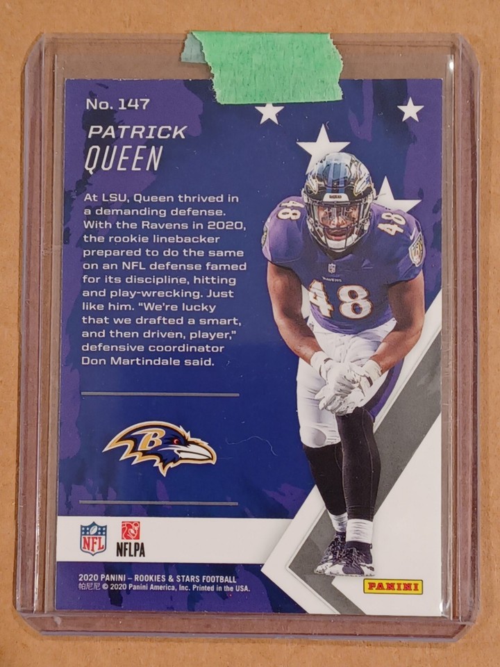 2020 Panini Rookies & Stars Patrick Queen Rookie Card - Baltimore ...