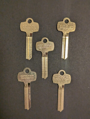 (5) BEST KEY BLANKS FOR "M” KEYWAY 7 Pin | eBay