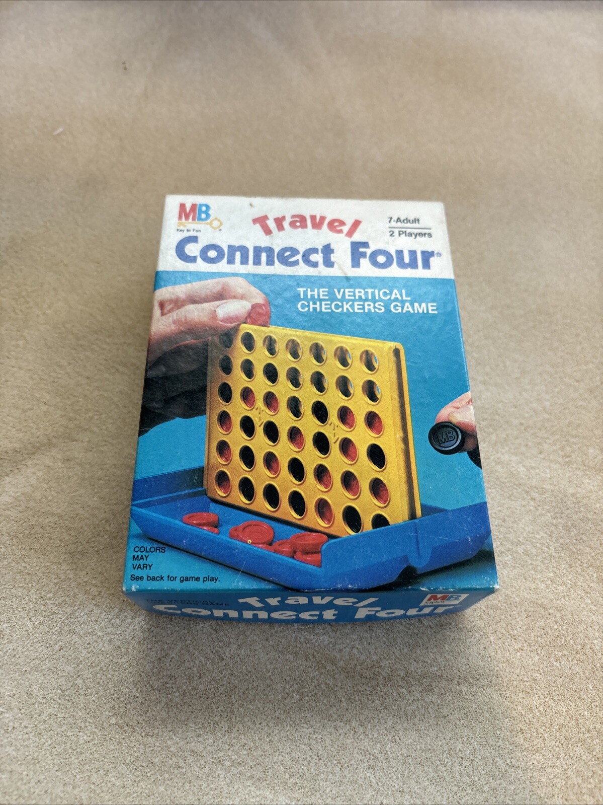 Vintage 1981 Connect Four Travel Game Vertical Checkers Milton Bradley ...