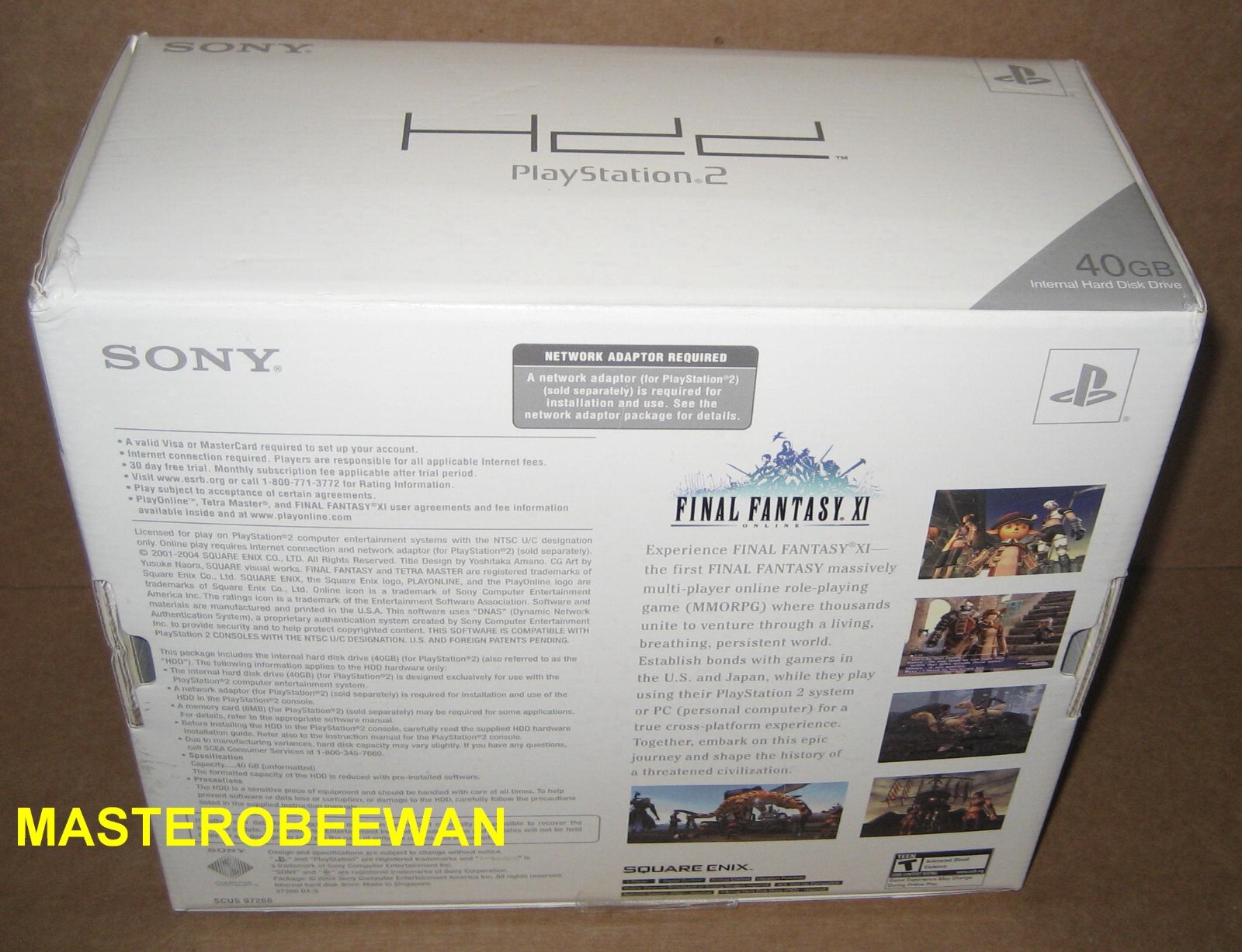 Final Fantasy XI Online 40GB HDD Hard Disk Drive Bundle PlayStation 2 ...