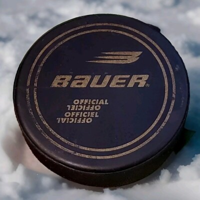 BAUER OFFICIAL HOCKEY PUCK LINDSAY MFG. MADE IN CANADA 🇨🇦 | eBay