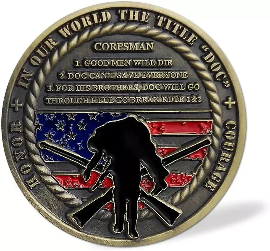 U.S. Navy Corpsman DOC Challenge Coin Devil Corpsman Commemorative Coin ...